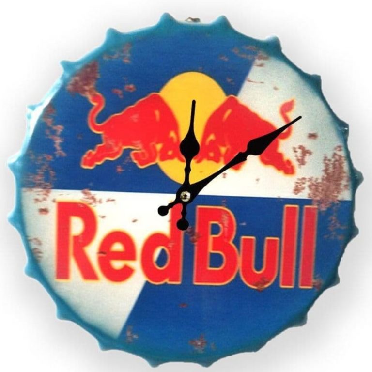 Red Bull 30cm Bottle Top Clock - Allens