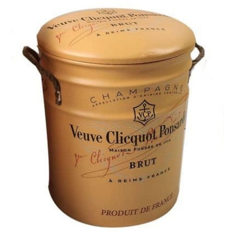 Champagne Metal Stool Large 36x44cm - Allens