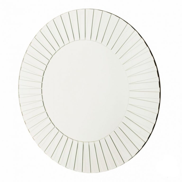 Alexandra Round Mirror With Mirrored Frame - Allens Mirrors