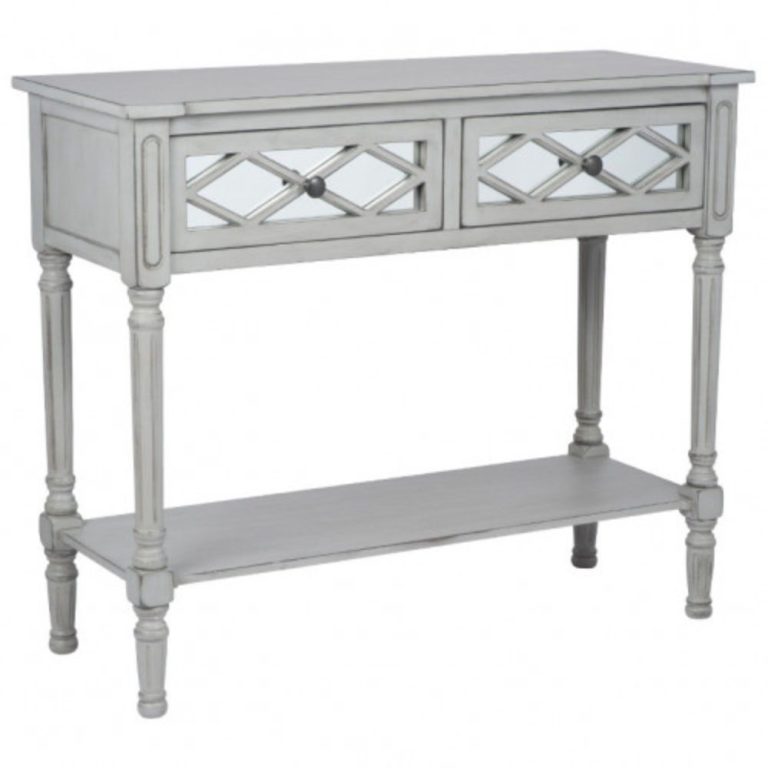 Wexler 3 Drawer Console Table Mirrored - Allens
