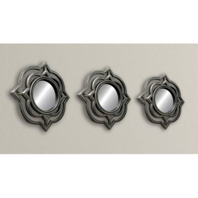 Set of 3 Antique Silver Mirrors - Allens