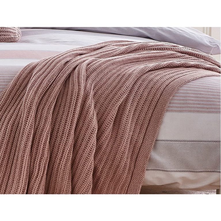 Chunky Knit Blush Throw 125X150cm - Allens